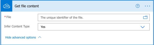 Power Automate: OneDrive for Business - Get File Content Action ...