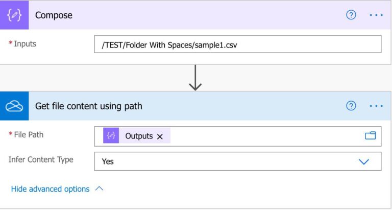 Power Automate: OneDrive for Business - Get File Content Using Path ...