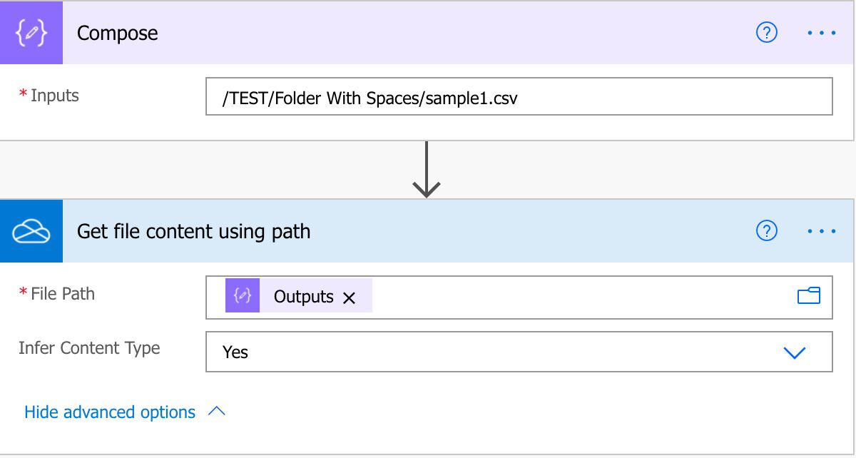 Power Automate: OneDrive for Business - Get File Content Using Path ...