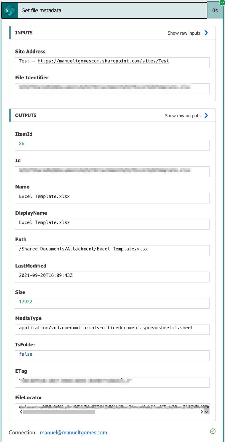Power Automate: SharePoint - Get File Metadata Action - Manuel T. Gomes