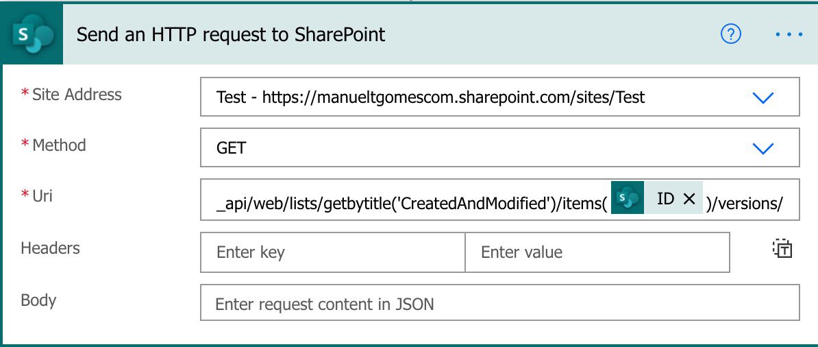 Power Automate: How to get previous versions in SharePoint - Manuel T ...