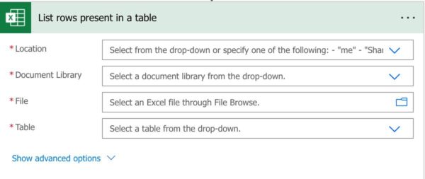 Power Automate: Office 365 Excel - List rows present in a table Action - Manuel T. Gomes