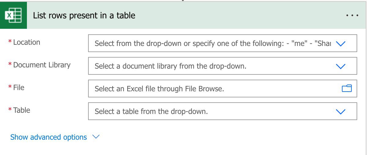 Power Automate: Office 365 Excel - List rows present in a table Action - Manuel T. Gomes