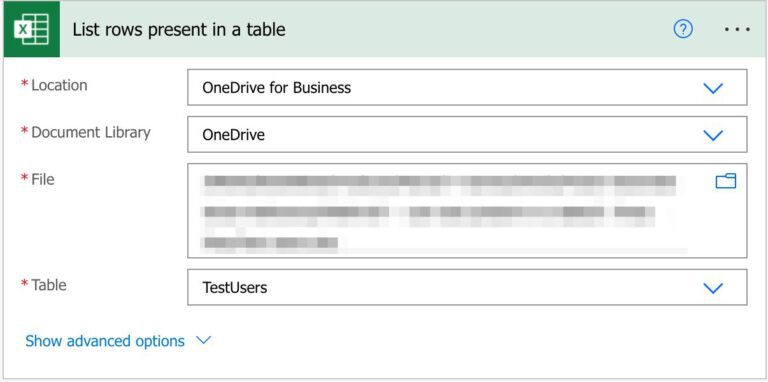 Power Automate: Office 365 Excel - List rows present in a table Action ...