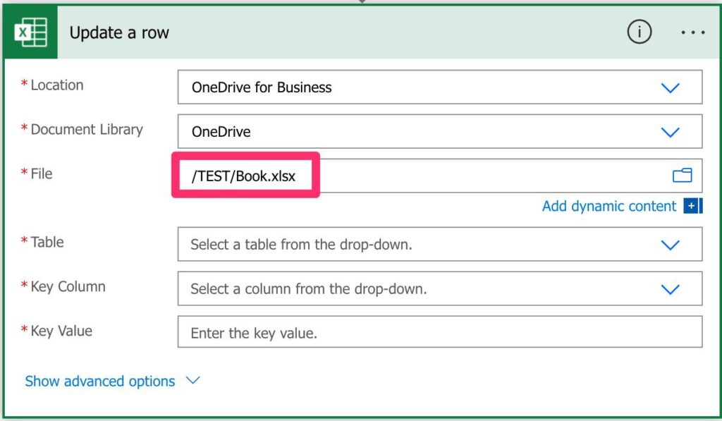 Power Automate: Office 365 Excel - Update a row Action - Manuel T. Gomes