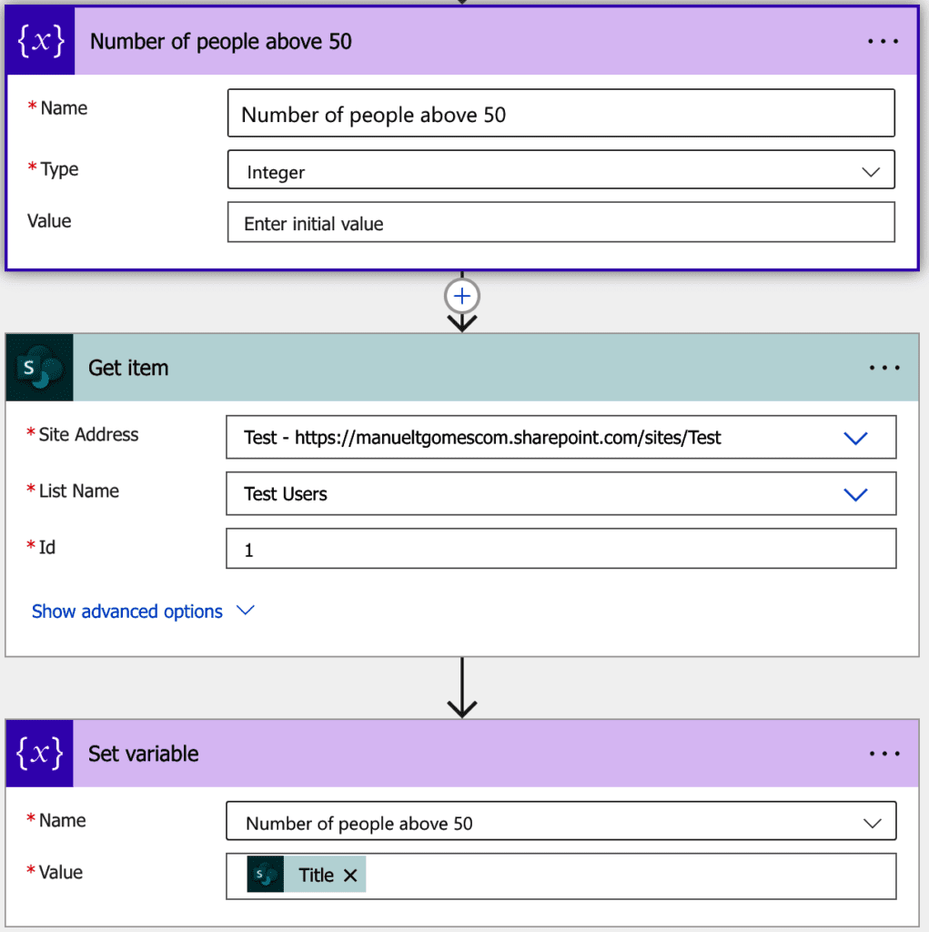 Power Automate: Set variable Action - Manuel T. Gomes