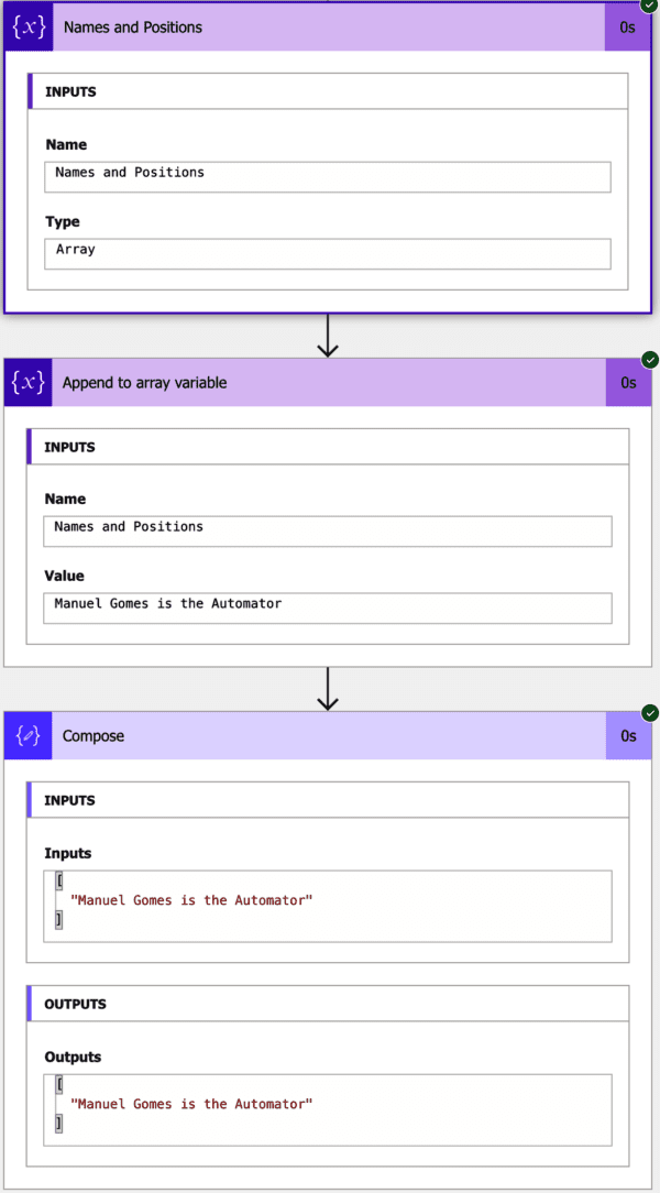 Power Automate: Append to array variable Action - Manuel T. Gomes