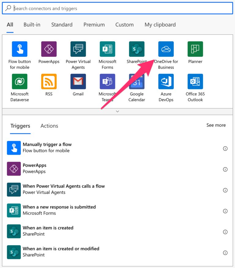 Power Automate: OneDrive for Business - When a file is created Trigger ...