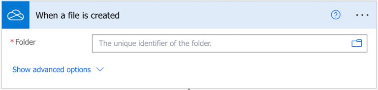 Power Automate: OneDrive for Business - When a file is created Trigger ...