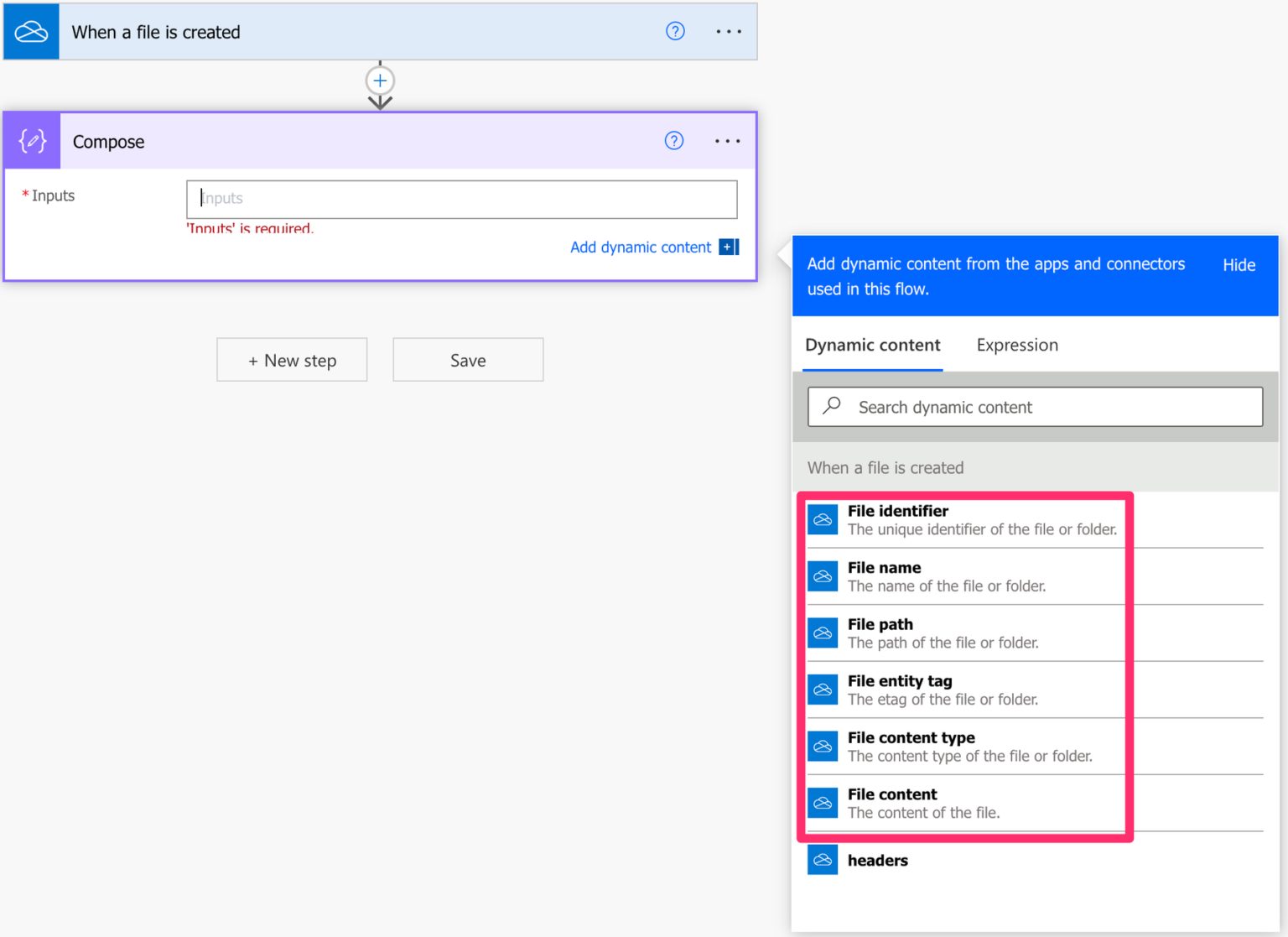 Power Automate: OneDrive for Business - When a file is created Trigger ...