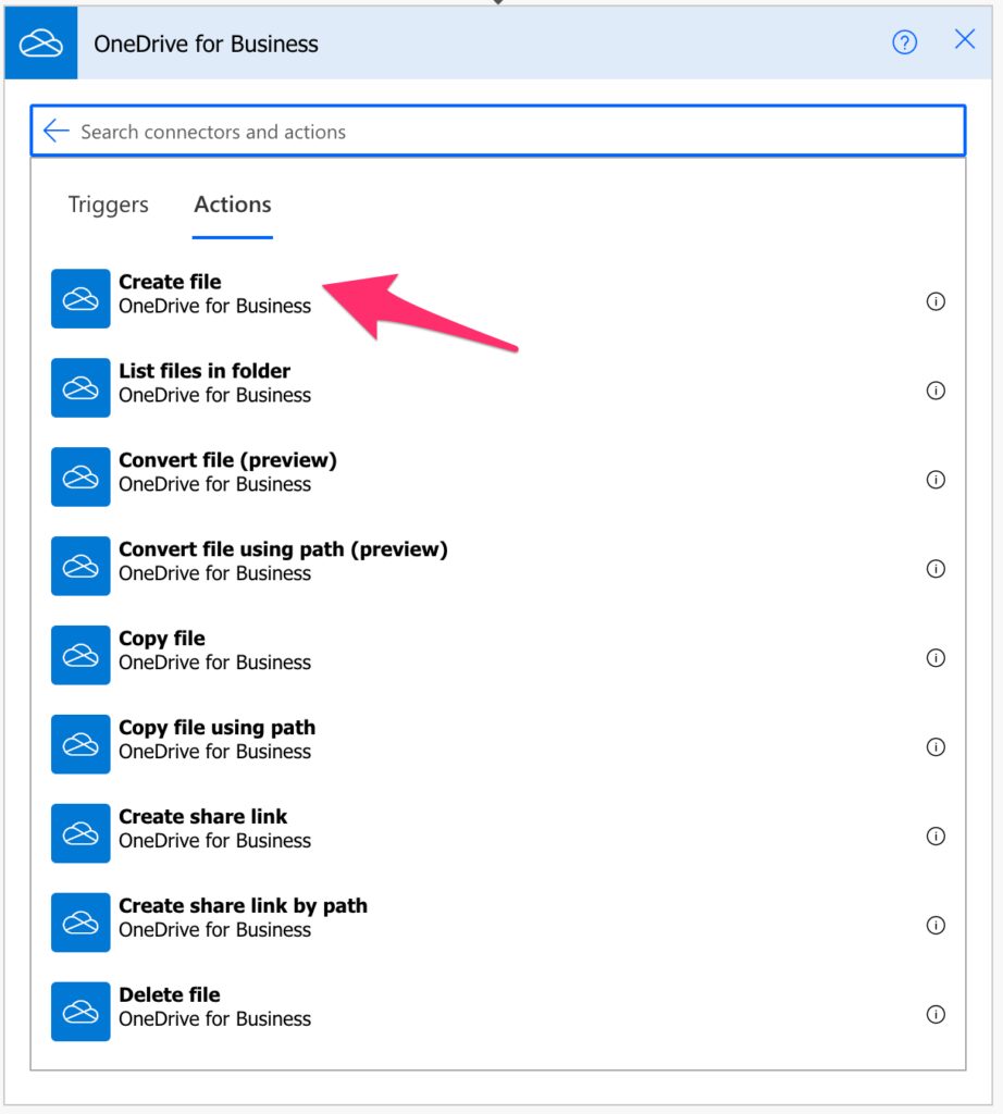 Power Automate: OneDrive for Business - Create file action - Manuel T. Gomes