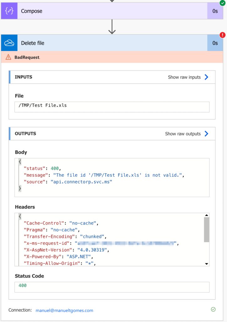 Power Automate: OneDrive For Business - Delete file action - Manuel T ...