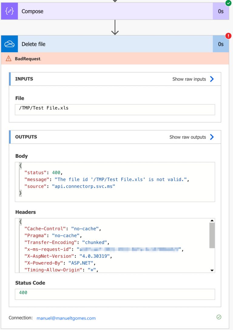 Power Automate: OneDrive For Business - Delete file action - Manuel T ...