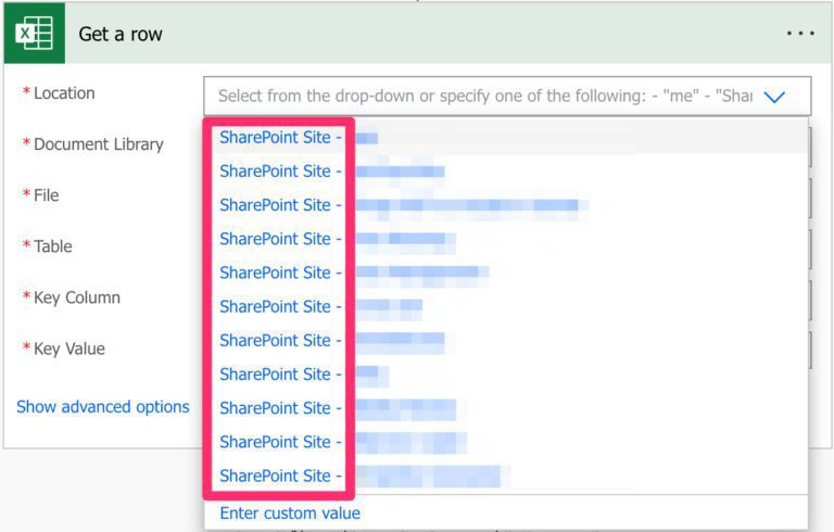 Power Automate: Office 365 Excel - Get a Row action - Manuel T. Gomes