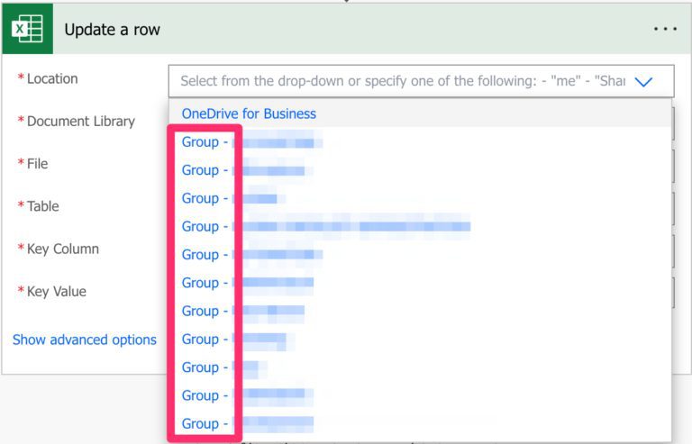 Power Automate: Office 365 Excel - Update a Row action - Manuel T. Gomes