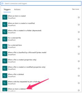Power Automate: SharePoint - When an item is deleted Trigger - Manuel T. Gomes