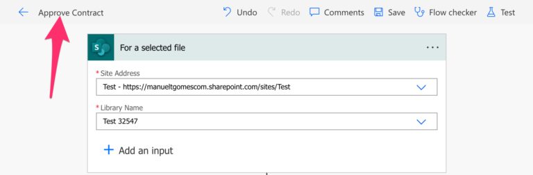 Power Automate: SharePoint - For a selected file Trigger - Manuel T. Gomes